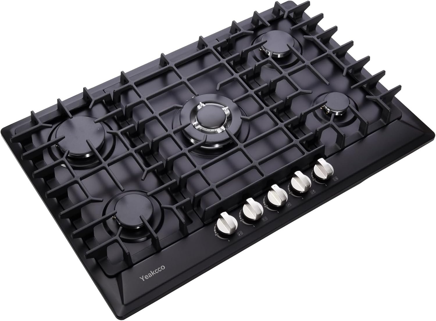 30 Inch Gas Cooktop, Built-in 5 Burners Stainless Steel Gas Stovetop ...